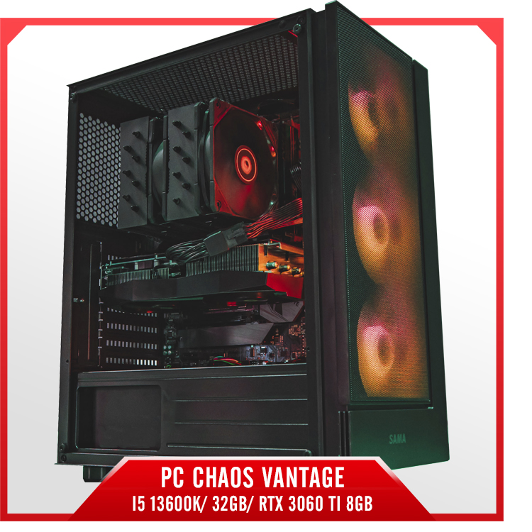 PC Chaos Vantage - I5 13600K/ 32GB/ RTX 3060 Ti 8GB | Hà Linh Computer