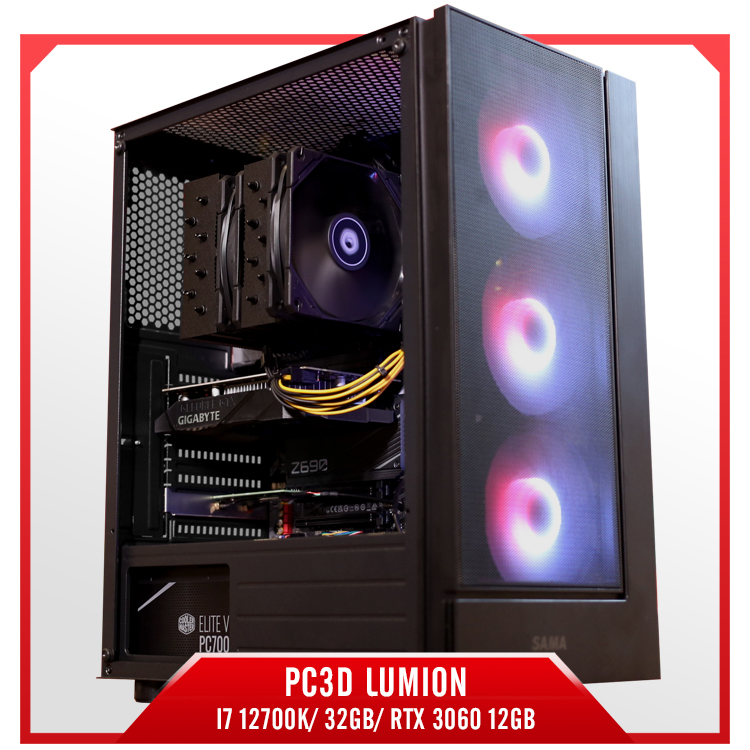 PC3D LUMION - I7 12700K/ 32GB/ RTX 3060 12GB | Hà Linh Computer